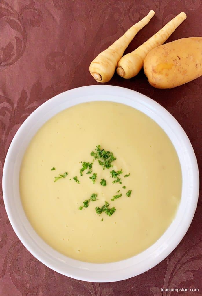 Parsnip Soup with Potatoes - an easy high fiber meal (30 minutes)